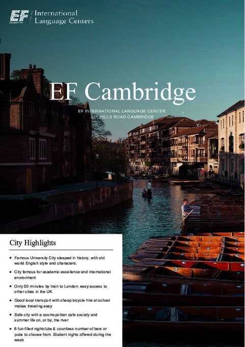 EF International Language Center Cambridge | Pay Less